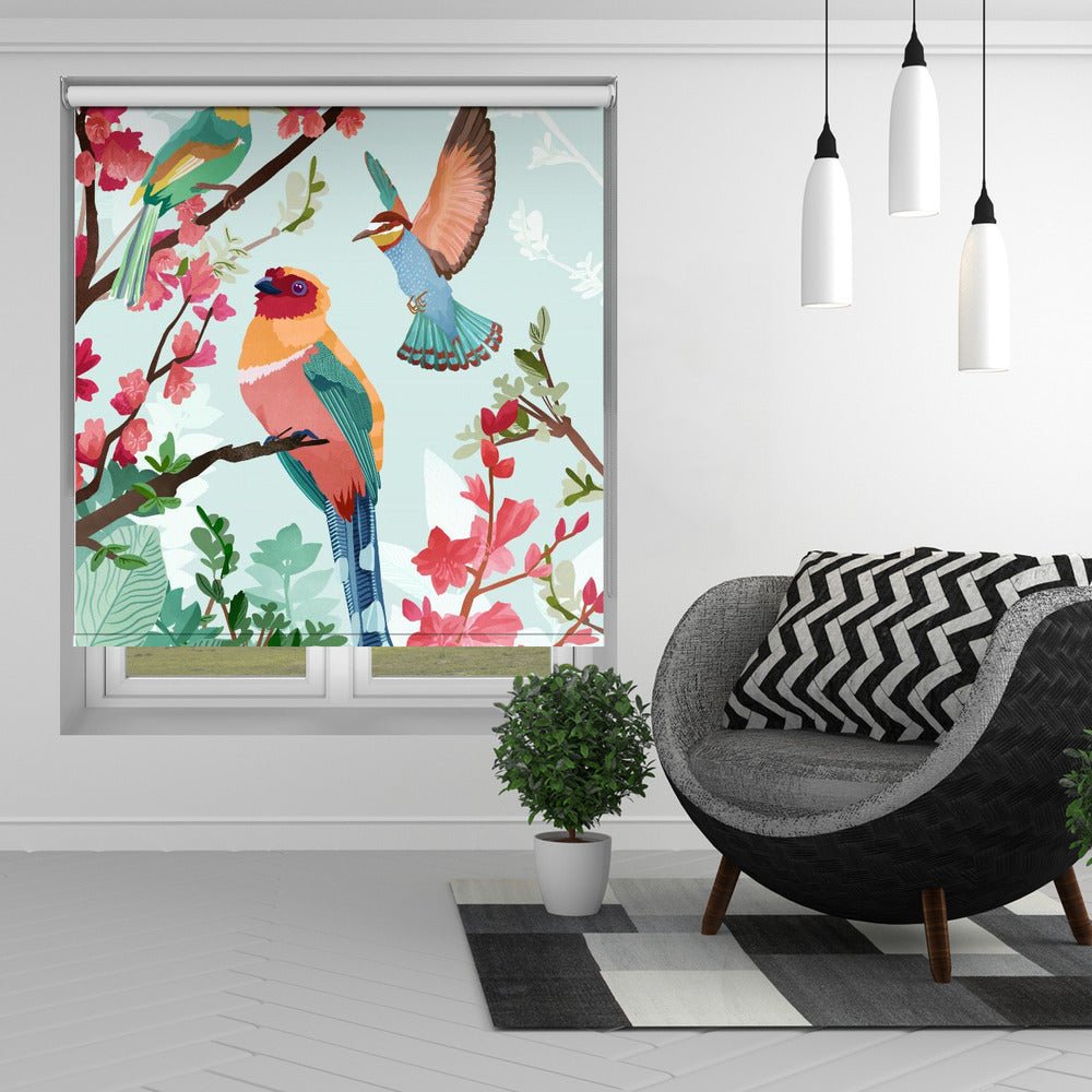 Made to Measure No Drill Blackout Window Blinds Birds of Summer by Goed ...