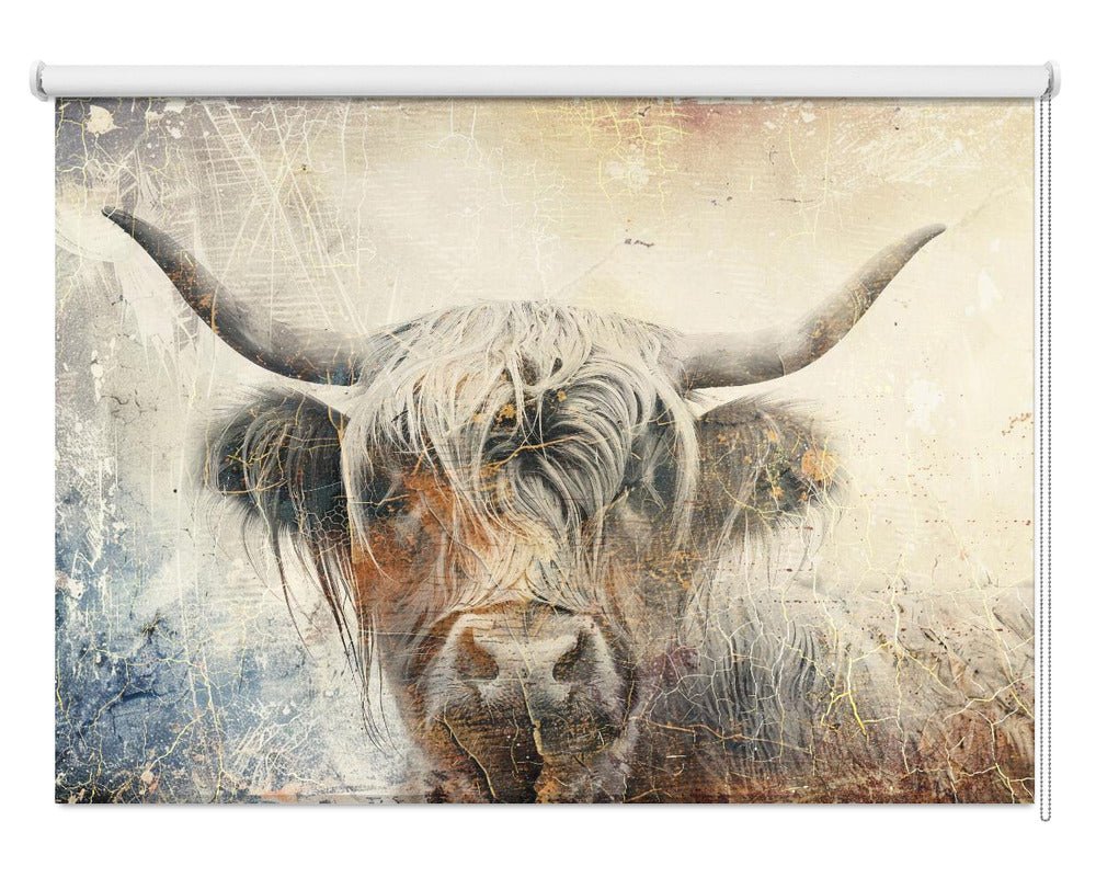 Blackout Blinds Made to Measure Highland Cow Illustration Printed ...