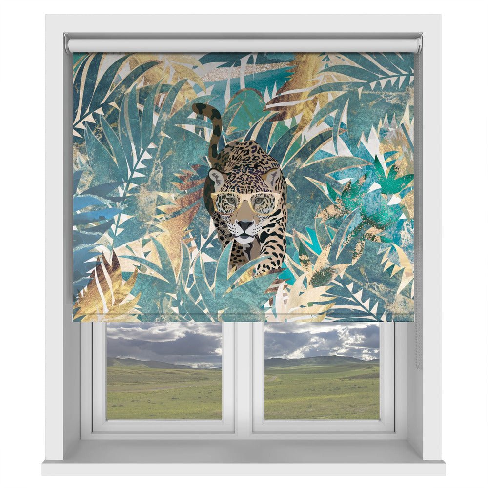 Made to Measure Window Blinds Jaguar Jungle Landscape Mural Printed ...