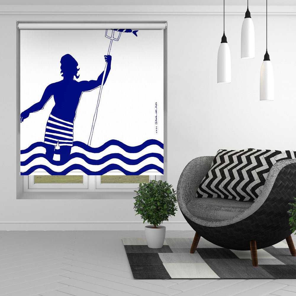 Made to Measure Roller Blinds UK Modern Greek God Poseidon, Nautical ...