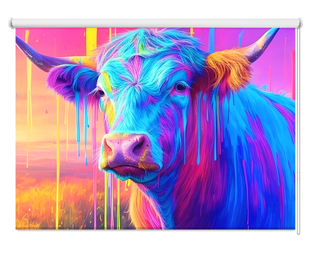 Buy Custom Window Blinds Online Highland Cow Pop Art Printed Picture ...