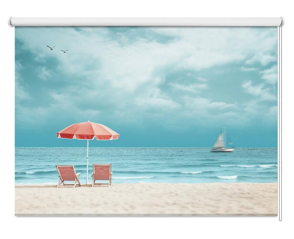Beach Scene Image Printed Roller Blind | Printed Photo Roller Blind ...