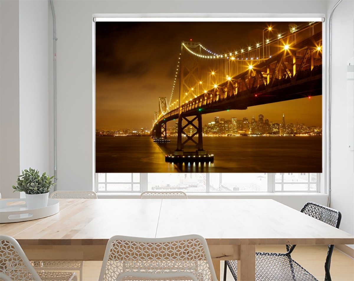 Bay Bridge Printed Roller Blind | Photo Picture Window Blinds | Art Fever