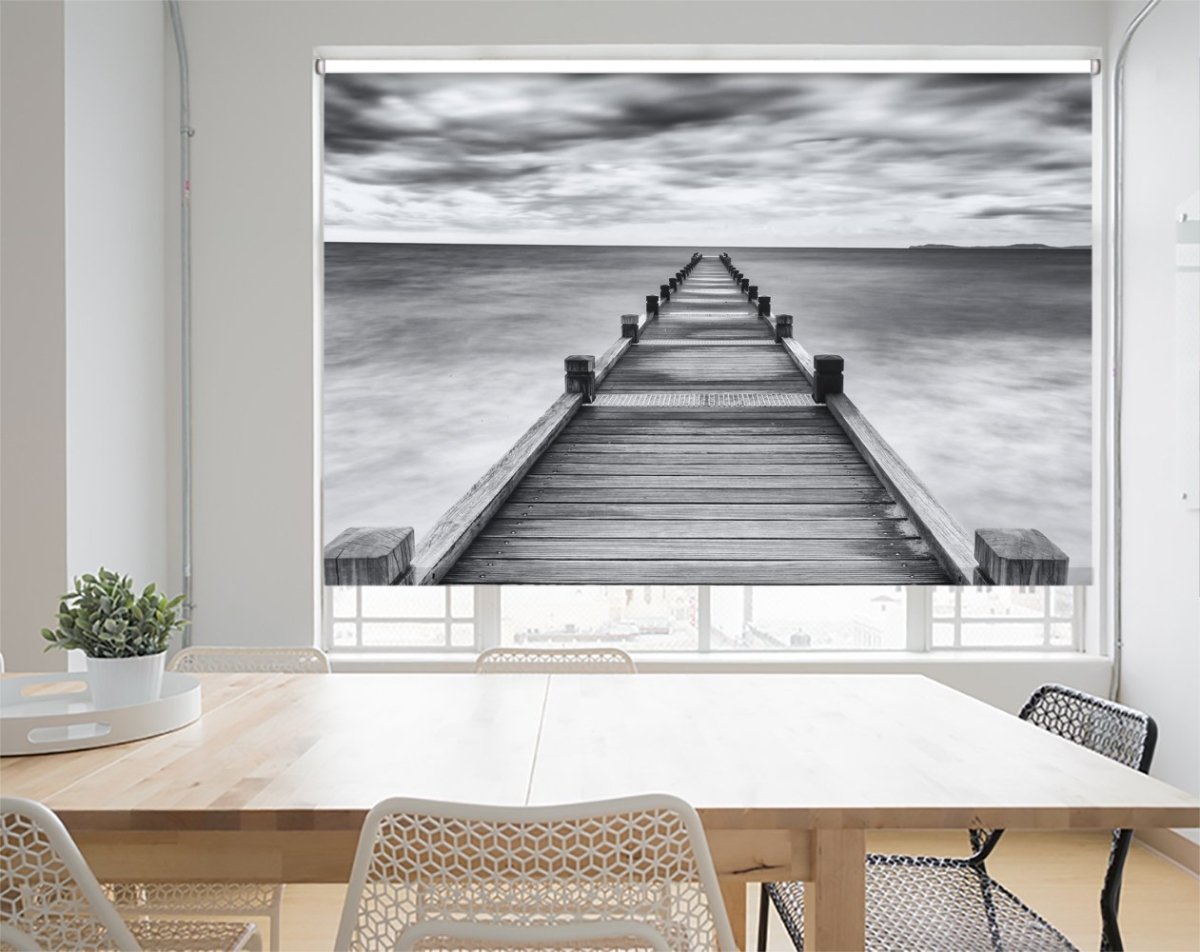 Jetty to the Sea Printed Roller Blind | Photo Picture Window Blinds ...