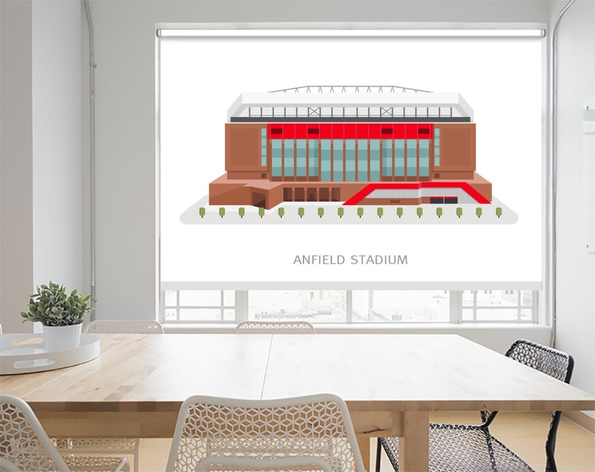 Liverpool Anfield Stadium Graphic Printed Roller Blind | Art Fever Blinds