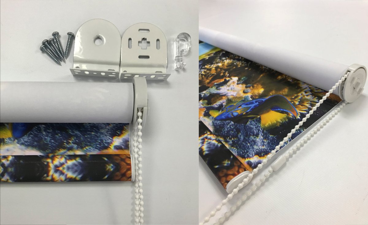Maldives Water Villas and Tropical Be Blind Printed photo Blinds | Art ...