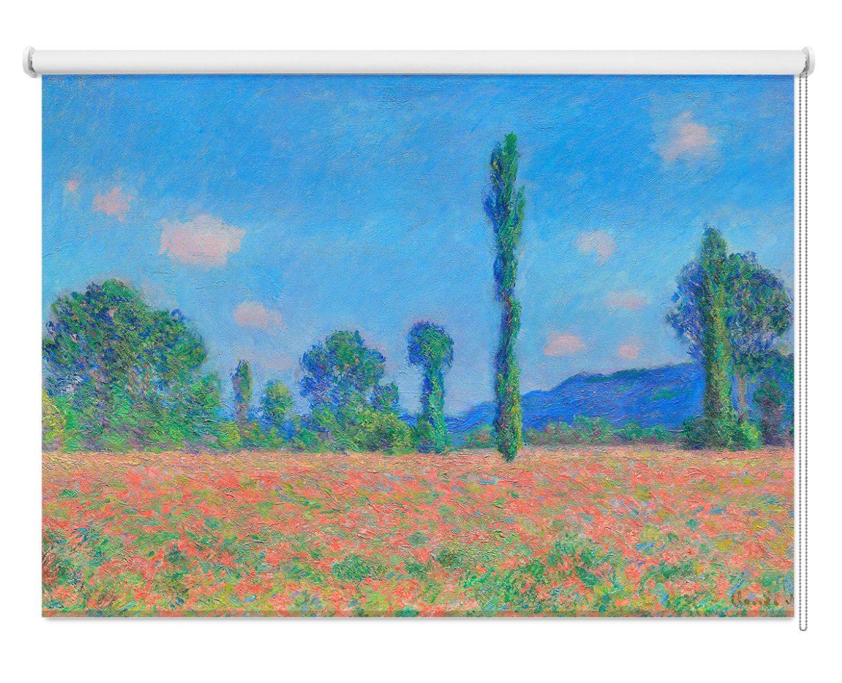 Poppy Field, Giverny by Claude Monet Fine Art Roller Blind | Photo ...