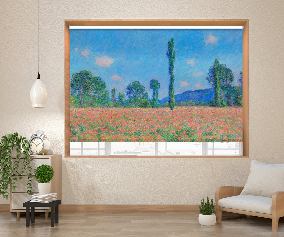 Poppy Field, Giverny by Claude Monet Fine Art Roller Blind | Photo ...