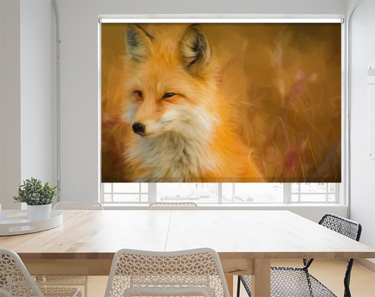 The Red Fox in Pastels Printed Roller Blind – Art Fever