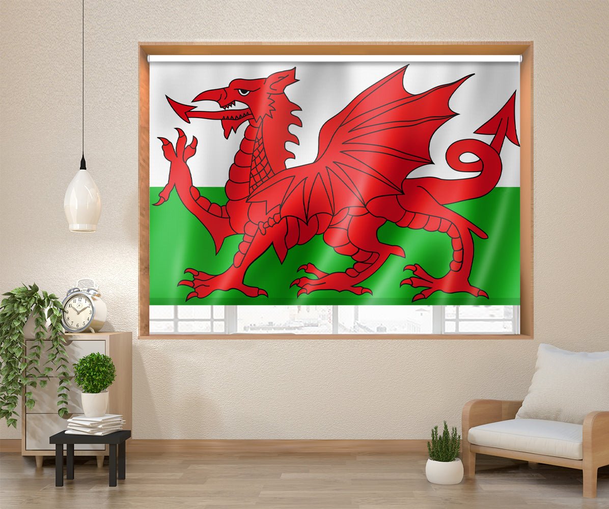 Welsh Wales Flag Printed Picture Blind | Printed Roller Blind | Art Fever